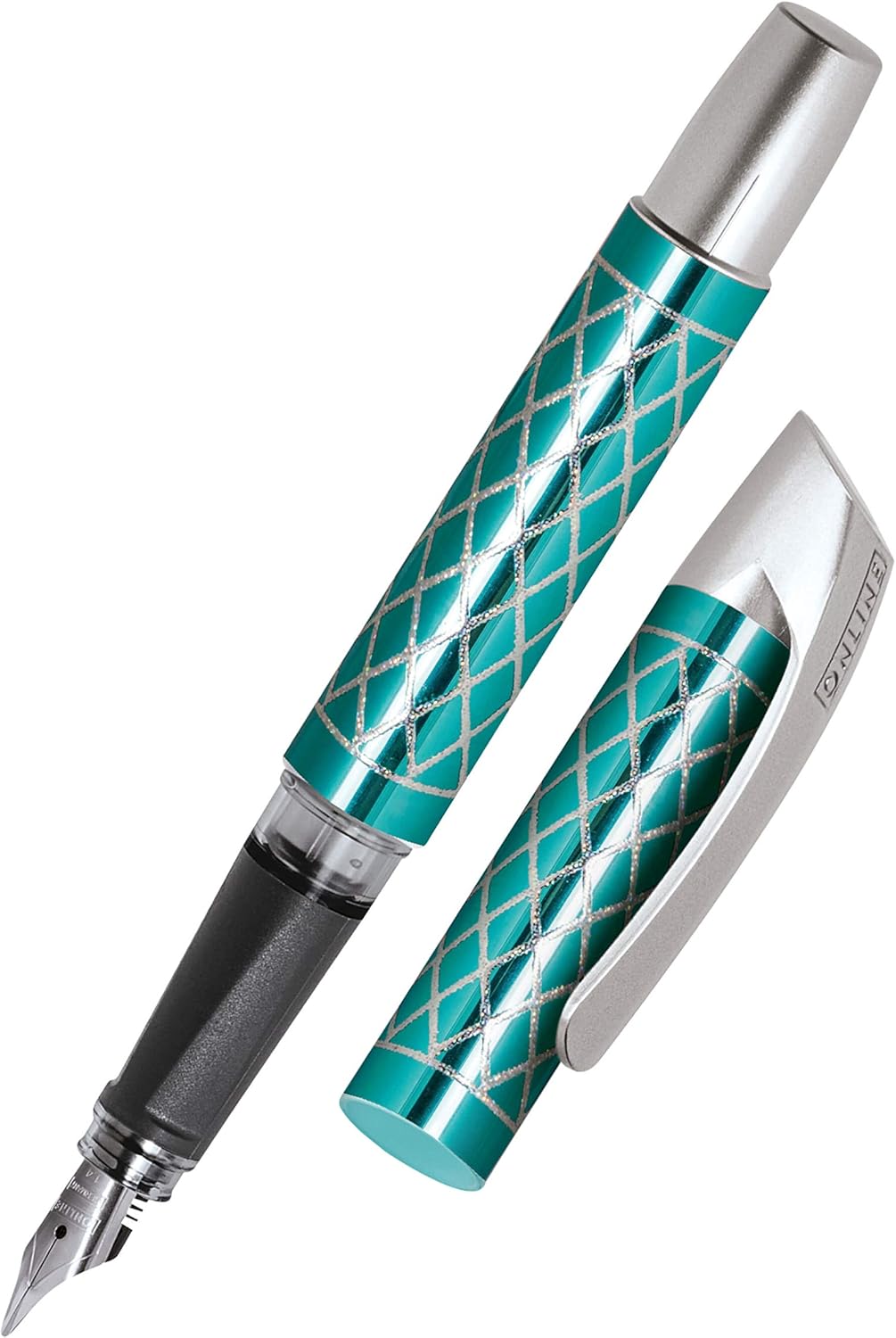 Online Campus Diamond Turquoise Calligraphy Fountain Pen, Ergonomic ...