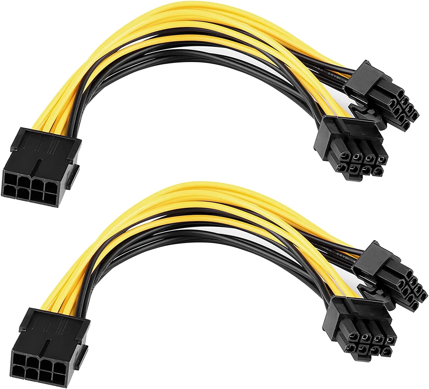 Poppstar CPU-Kabel 8-Pin auf 8 und 4-Pin Netzteil-Verlängerungskabel ...