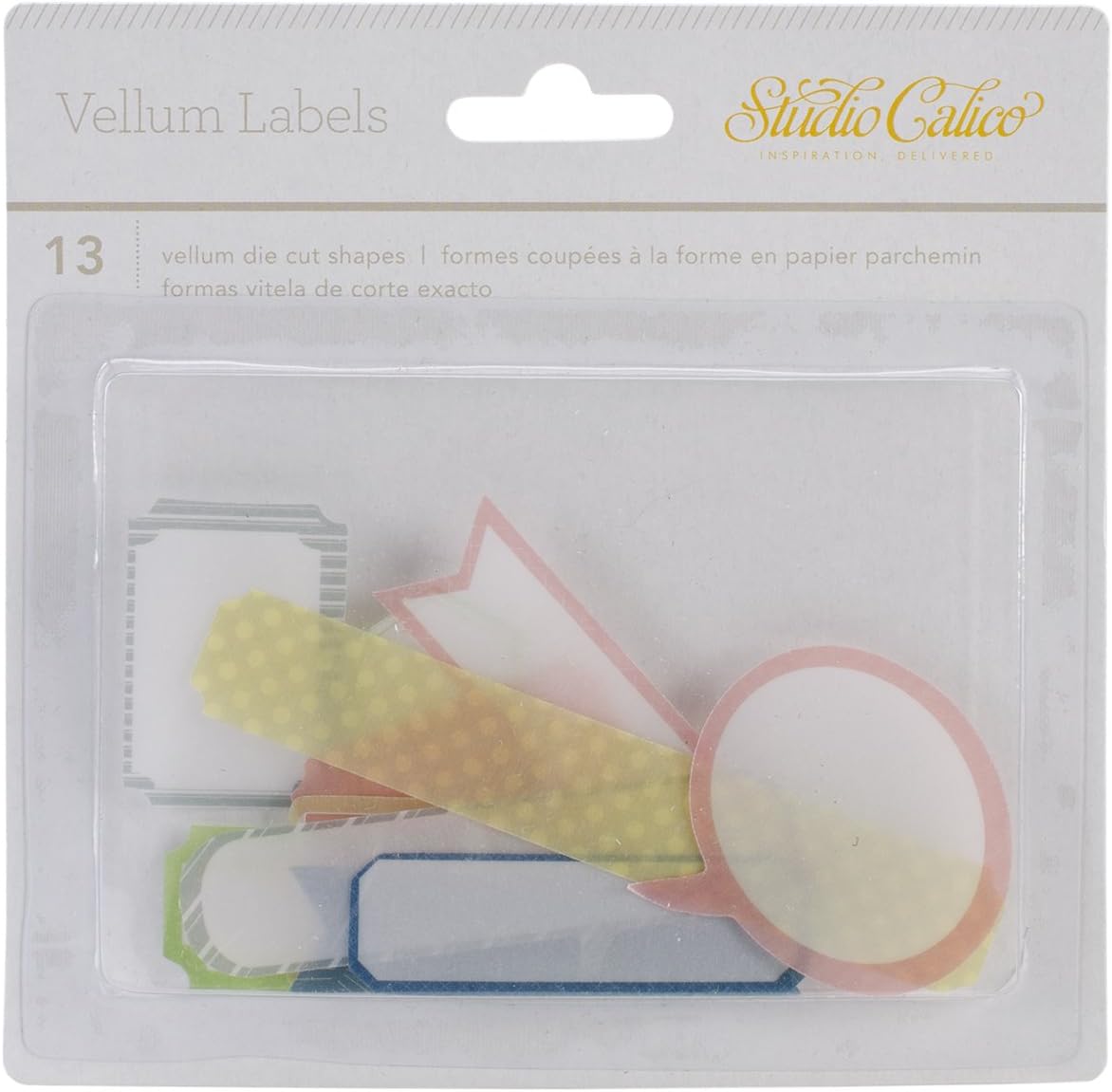 Amazon.com: Studio Calico 13-Piece Lemon Lush Die Cut Vellum Labels