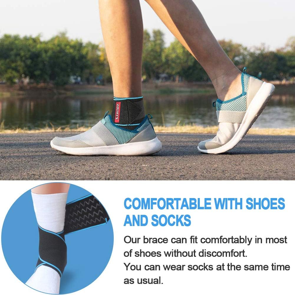 Beister 1Pair Nylon Elastic Compression Ankle Support Wrap, Adjustable ...
