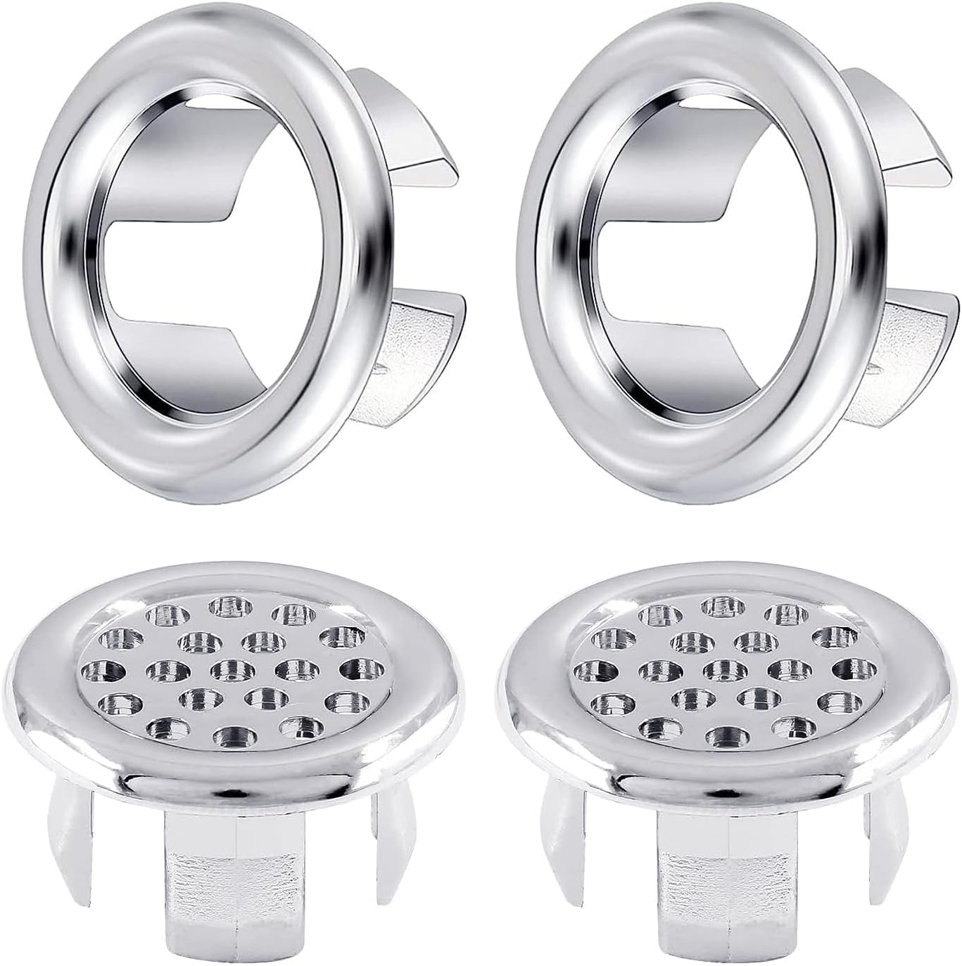 4Pcs Sink Overflow Ring, Bath overflow cover Kitchen Bathroom Basin ...