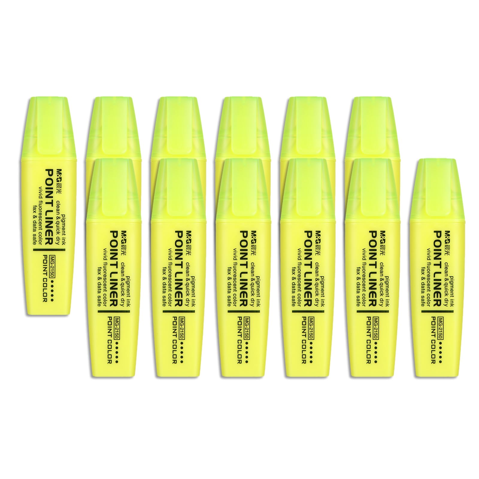 Amazon.com : M&G Yellow Highlighter, 12 Pack High Lighters Highlighters ...