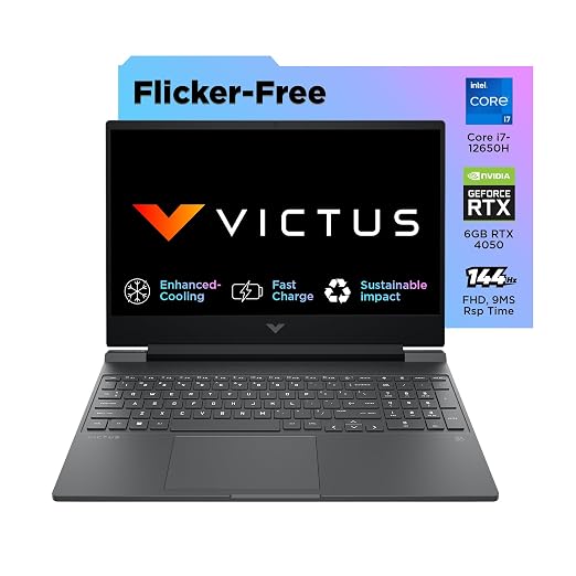 HP Victus, 12th Gen Intel Core i7-12650H, 6GB NVIDIA RTX 4050, 16GB ...