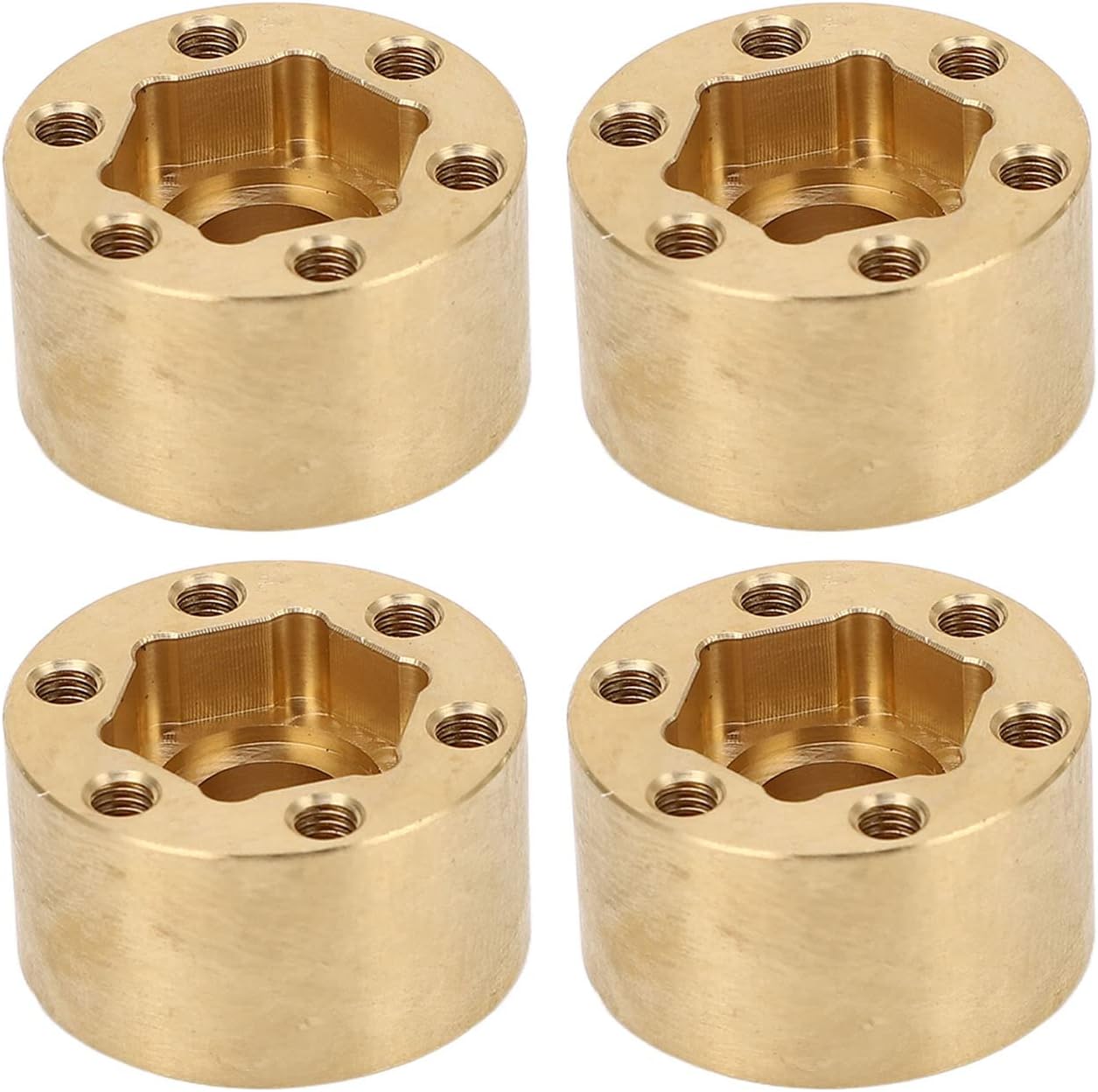 4Pcs Wheel Hubs Brass Weights, RC Gold Brass Wheel Hex Hub Widen Weight ...