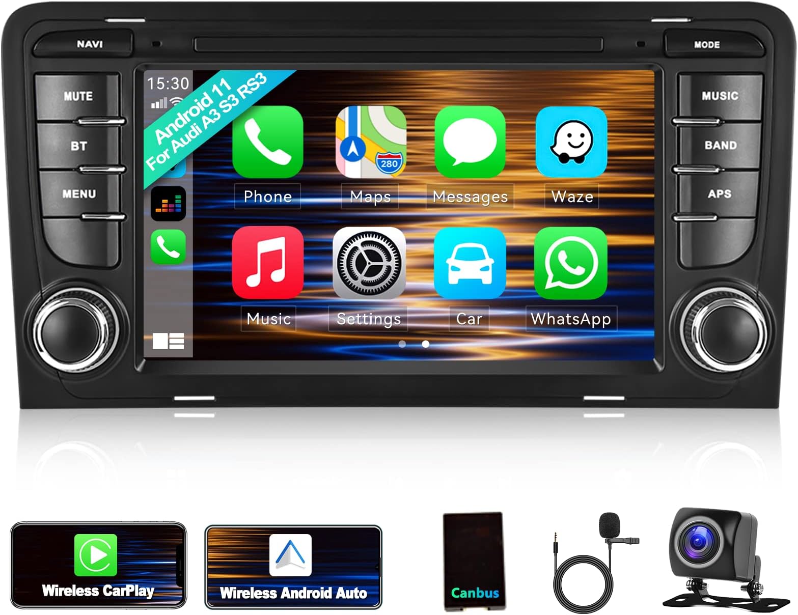 Amazon.com: Android 11 Car Stereo for Audi A3 S3 RS3 with Wireless ...