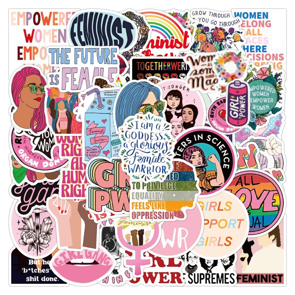 Amazon.com: Feminist Stickers |50Pcs Feminism Waterproof Vinyl Decals ...