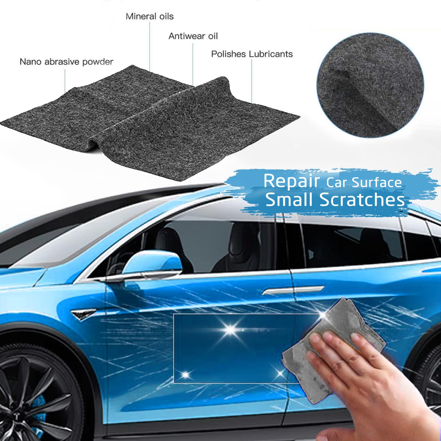 Nano Sparkle Cloth Walmart 2024 Nano Cloth Car Scratch Remover | 12 ...