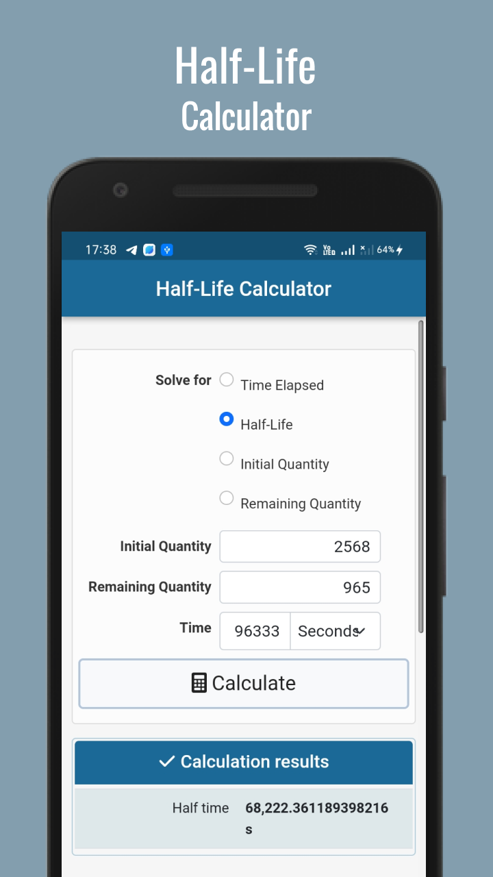 Half Life Calculator - App on Amazon Appstore