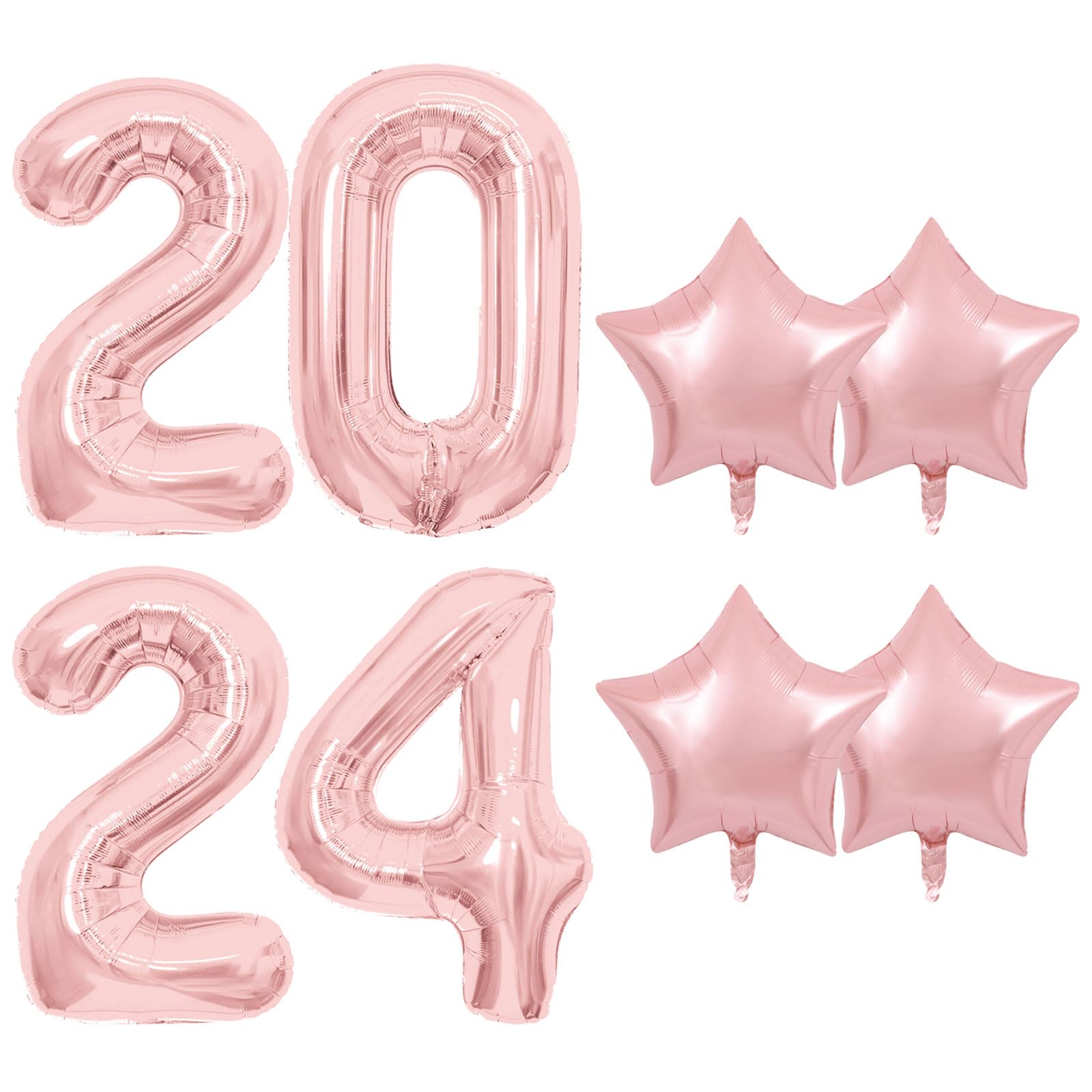 Snapklik.com : 40 Inch 2024 Balloons Set Rose Gold 2024 Number Balloons ...