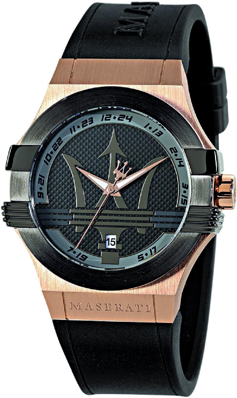 Maserati Men's Sfida Chronograph Wrist Watch, Blue Dial, Silver/Gold ...