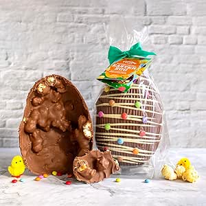 Gourmet Popcorn Easter Egg | Belgian Milk Chocolate and Caramel ...