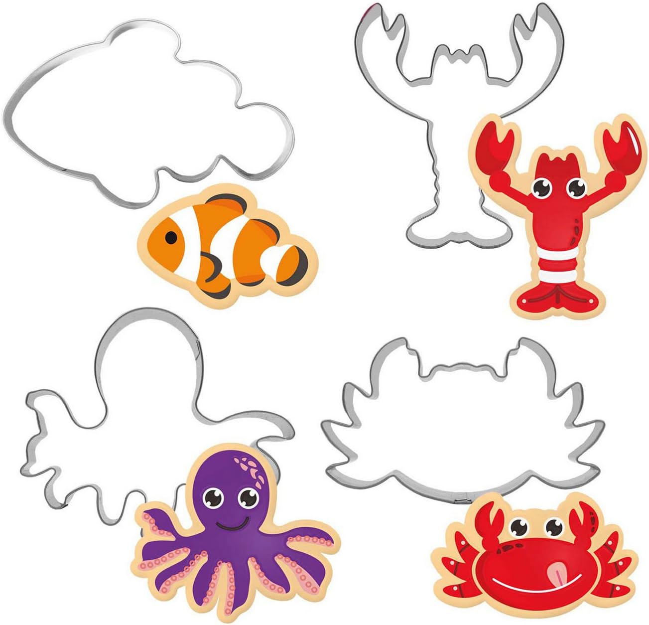 Amazon.com: R&M Lobster 5" Cookie Cutter, Red - Fun Seafood-Themed ...
