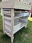 northbeam Folding Utility Table and Potting Bench, Natural Stained ...