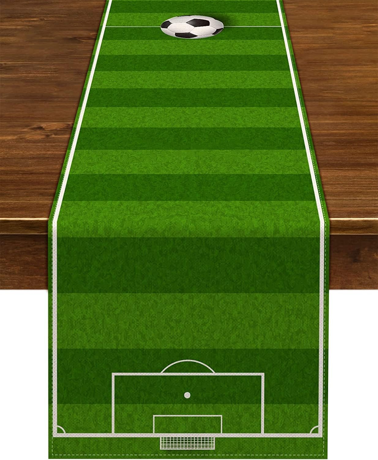 Amazon.com: Nepnuser Linen Soccer Table Runner Sport Table Decoration ...