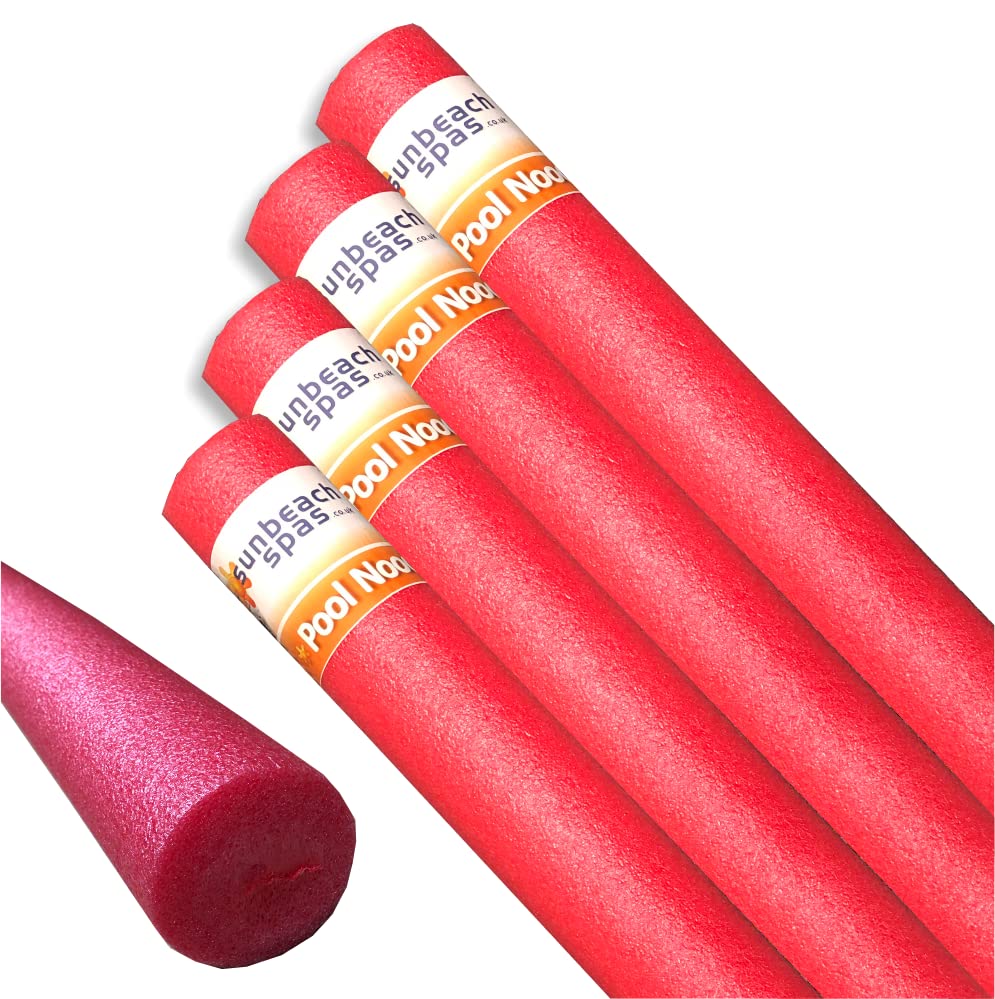 Sunbeach Spas 4x Red Swimming Pool Noodle Float Aid Woggle Logs Noodles ...