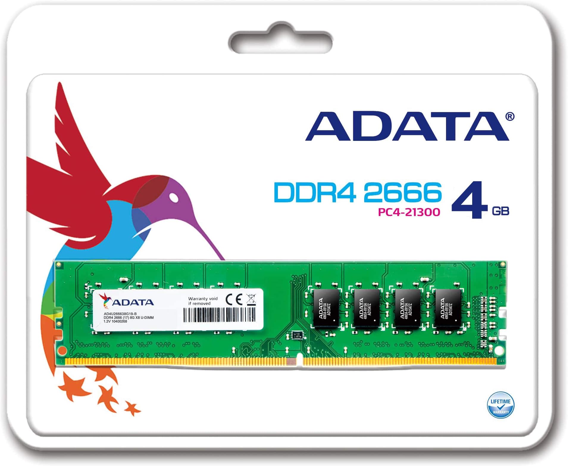 Amazon.in: Buy ADATA 4GB DDRA4 2666 Laptop Memory - AD4S2666J4G19-R ...