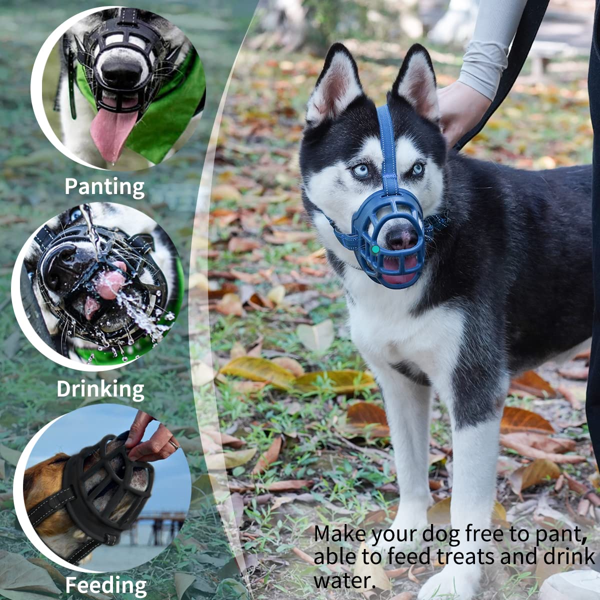 Snapklik.com : BARKLESS Dog Muzzle, Basket Muzzle For Small Medium ...