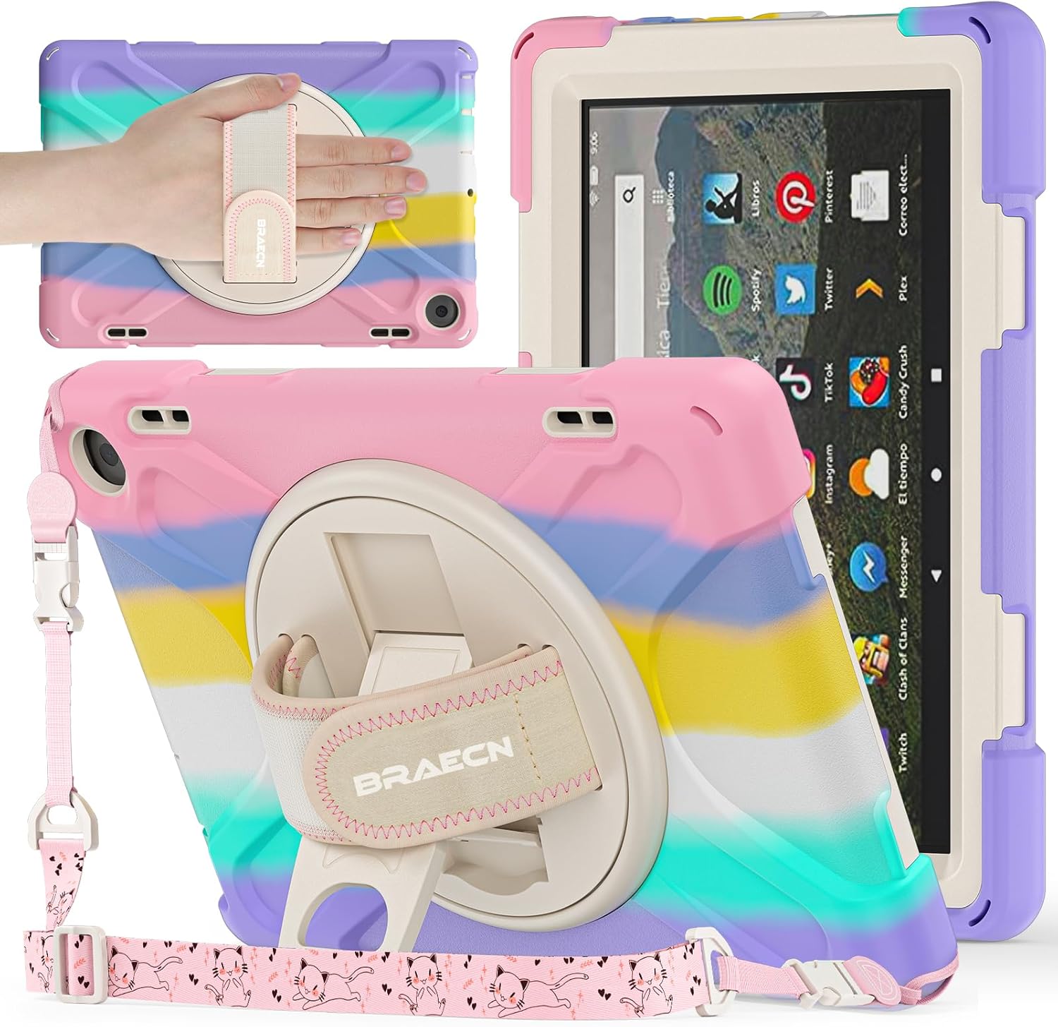 Amazon.com: BRAECNstock Kids Case for Amazon Fire HD 8 Tablet 12th ...
