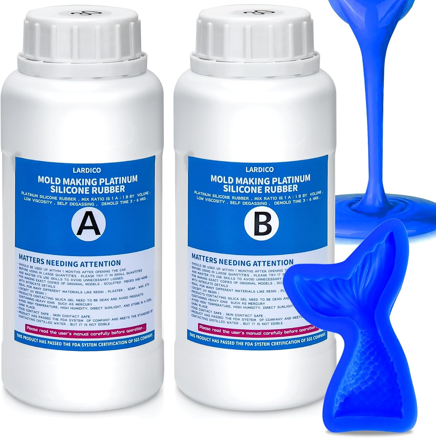 Amazon.com: Silicone Mold Making Kit Liquid Silicone Rubber, 21.2 OZ ...
