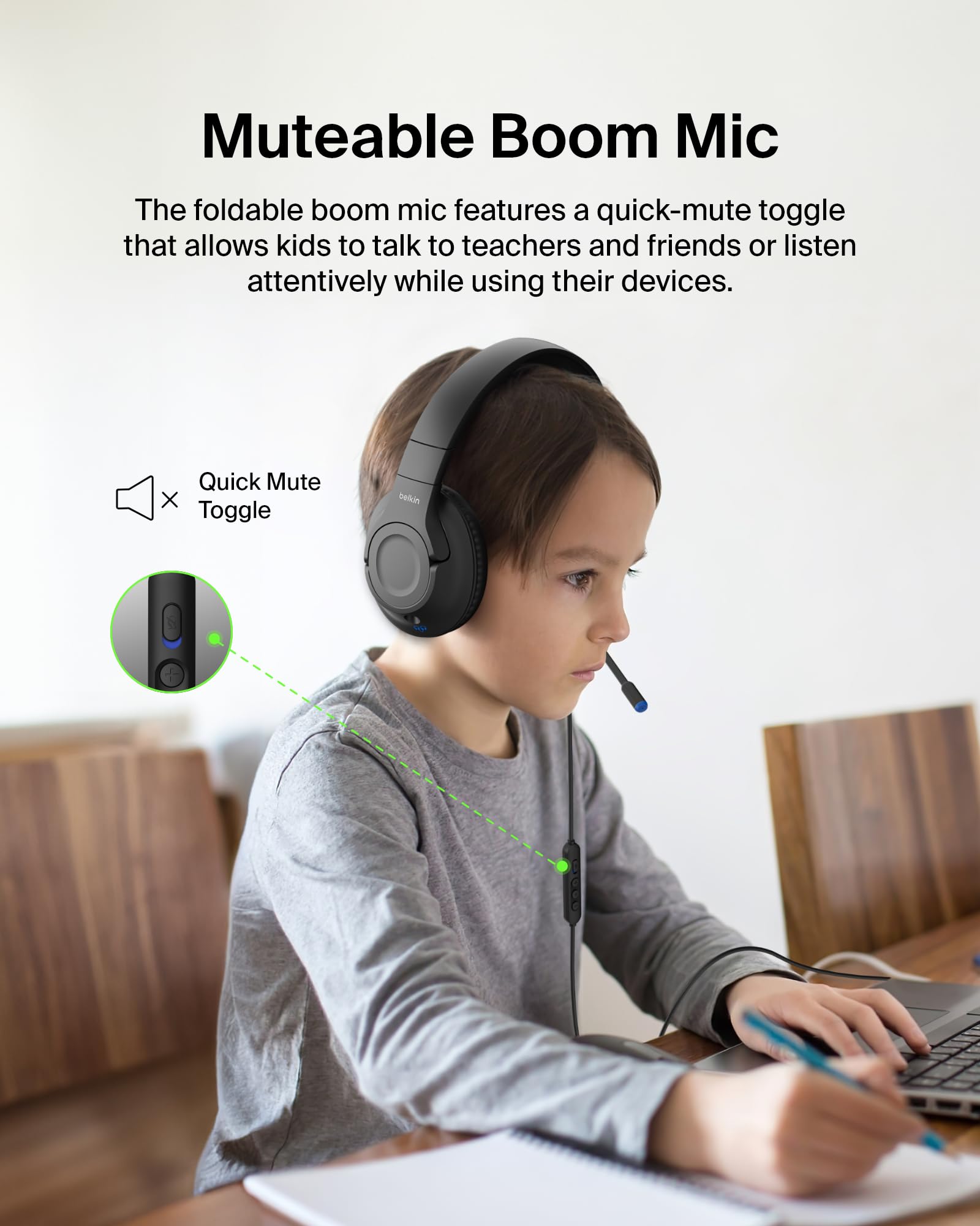 Snapklik.com : Belkin SoundForm Inspire Wired Over-Ear Headset For Kids ...