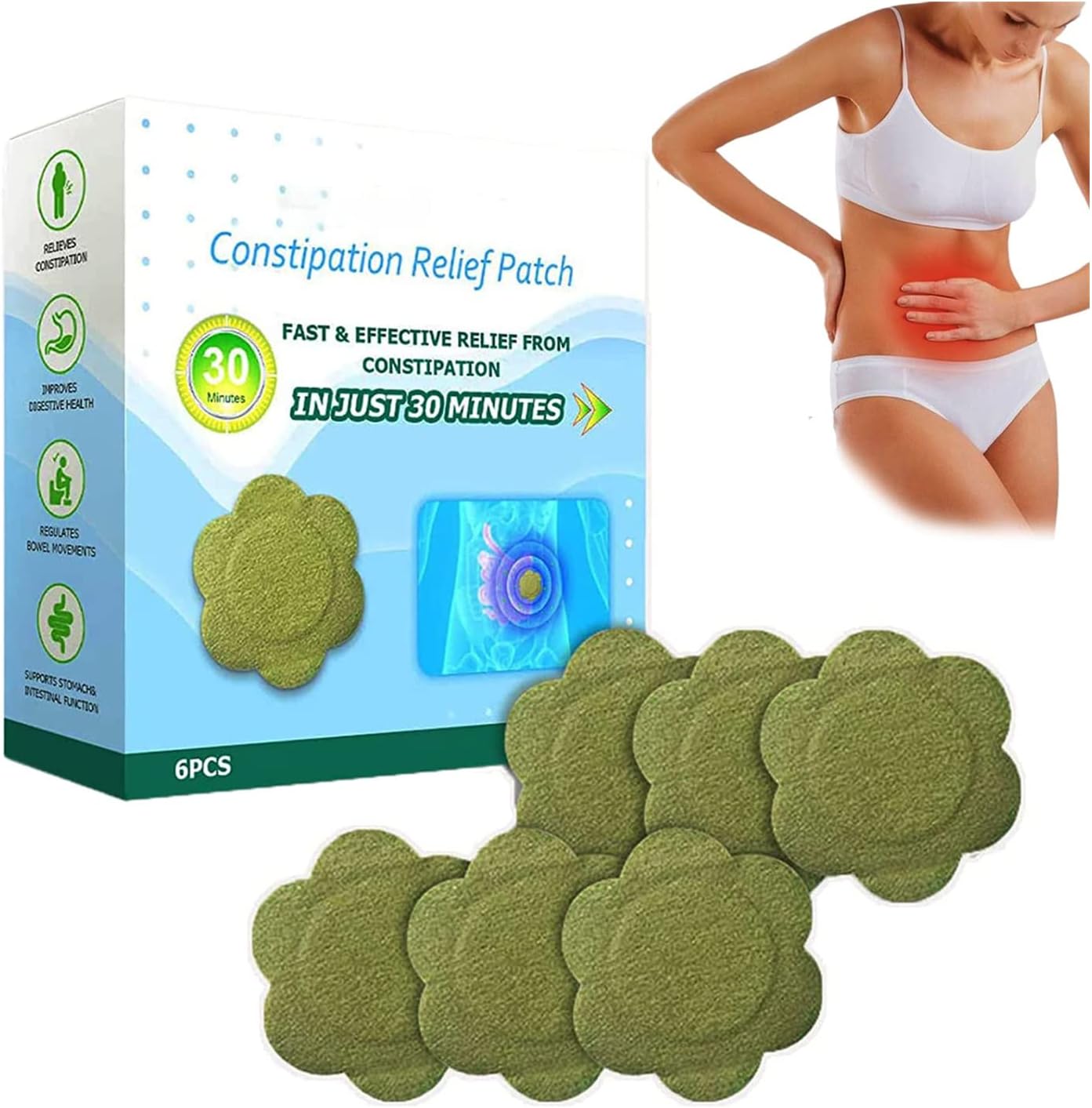 ConstiPatch Constipation Relief Patch, Constipation Relief Patch, Herbal Constipation Relief ...