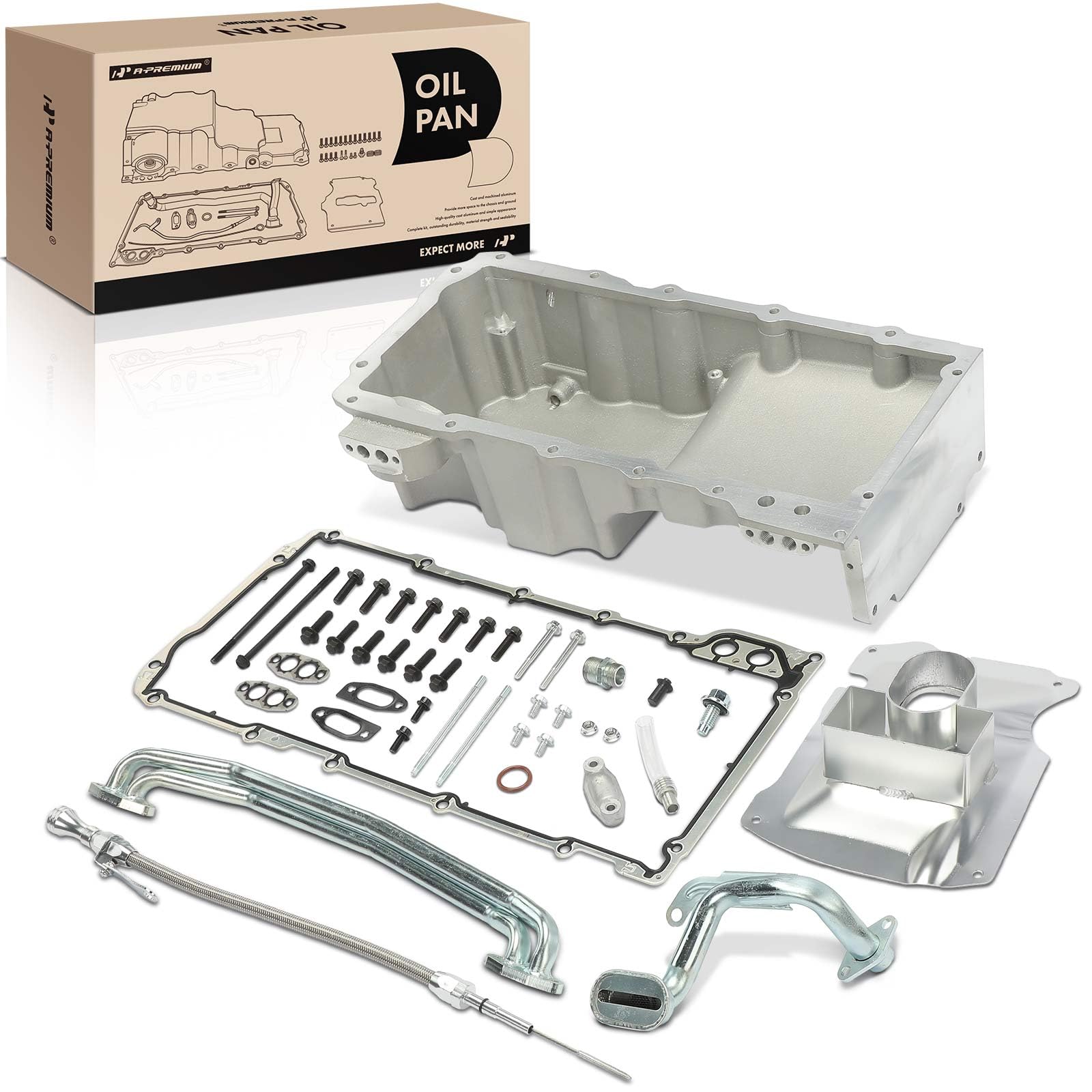 Amazon.com: A-Premium Front Wet Sump Retrofit Engine Oil Pan with Drain ...