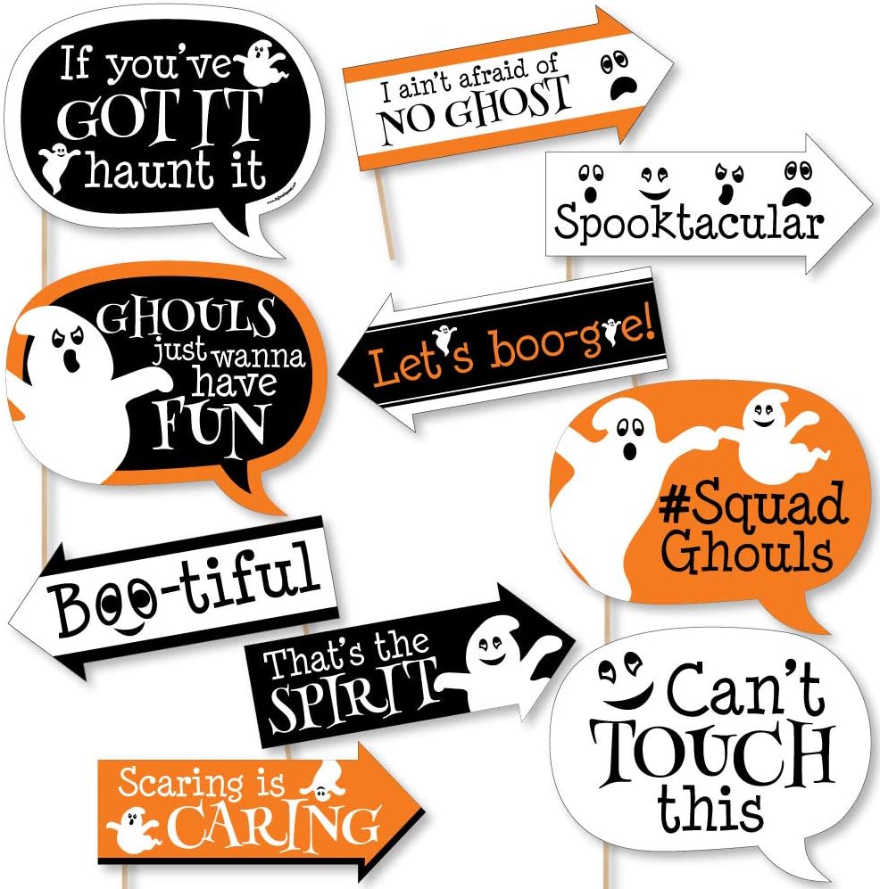 Amazon.com: 53pcs Happy Halloween Photo Booth Props Halloween Picture ...