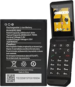 Amazon.com: WUHAO BTE-2000 Battery for CAT S22 Flip Smartphone ...