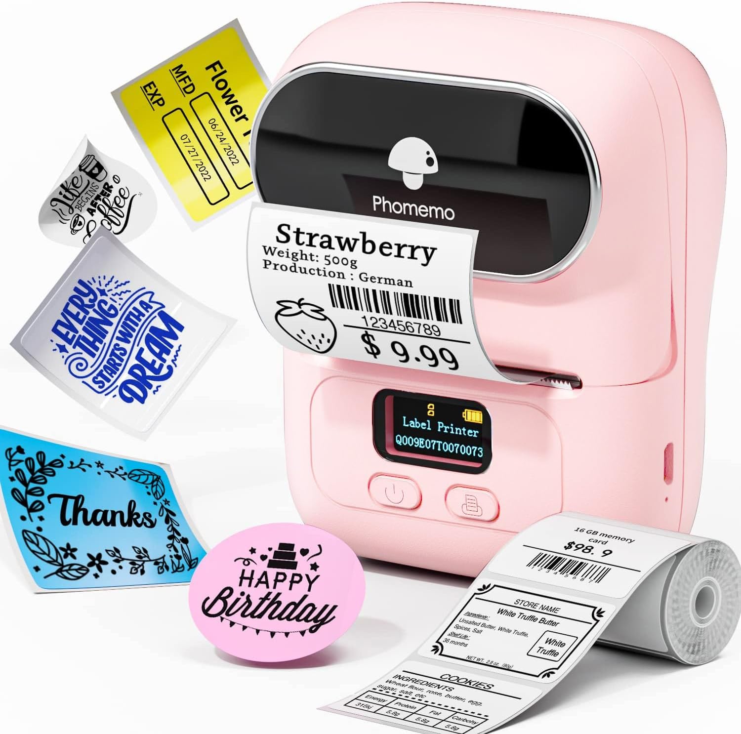 Amazon.com : MARKLIFE Label Maker Machine with Tape Barcode Label ...