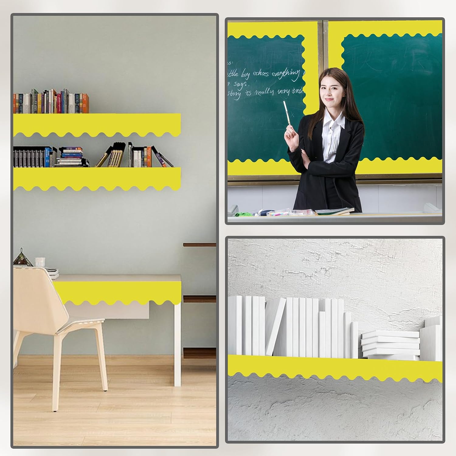 65Feet Bulletin Board Borders, Scalloped Bulletin Board Borders, Trim ...