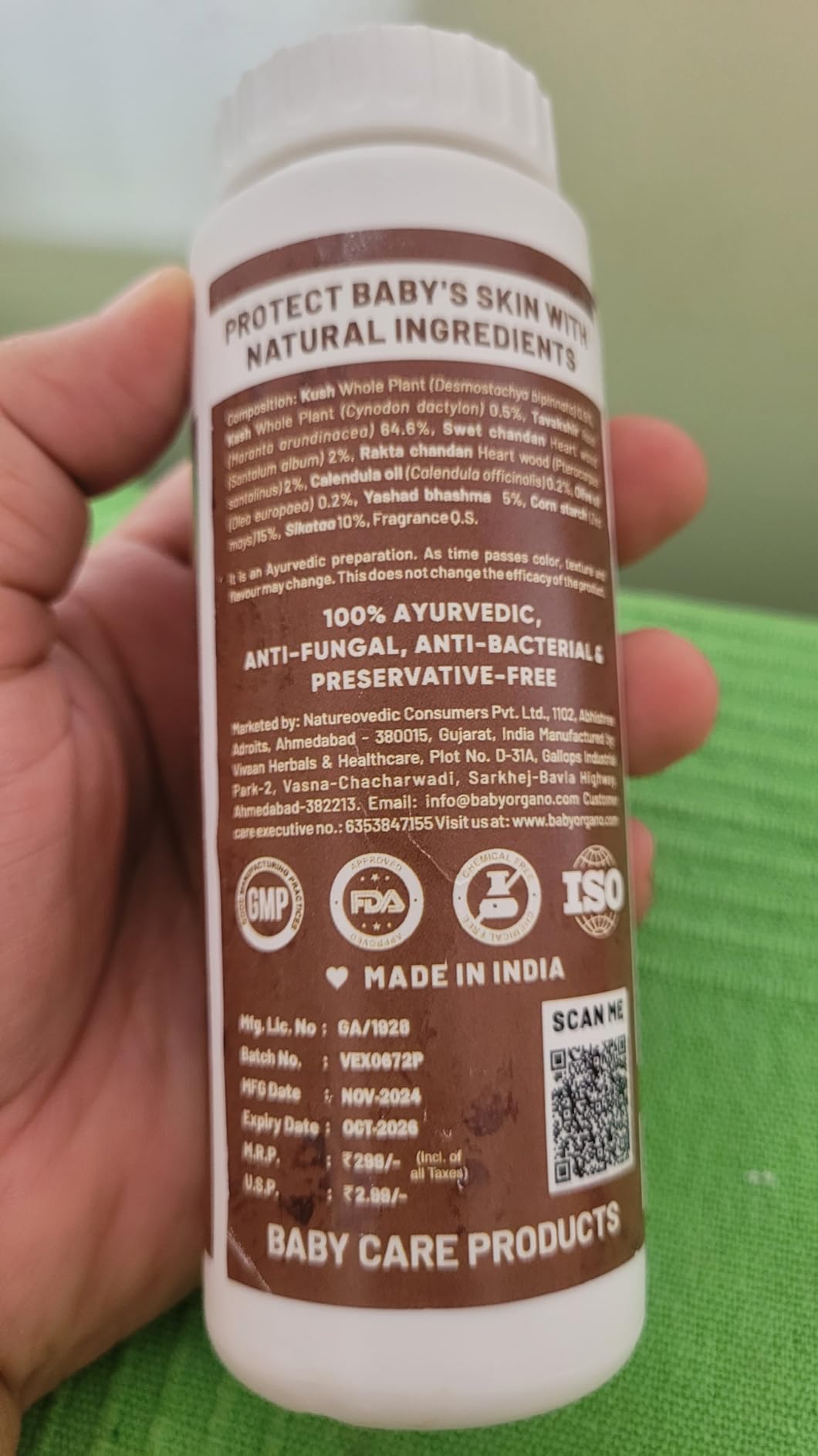 Ayurvedic Soft & Gentle Talc Free Baby Powder | Buy Now!