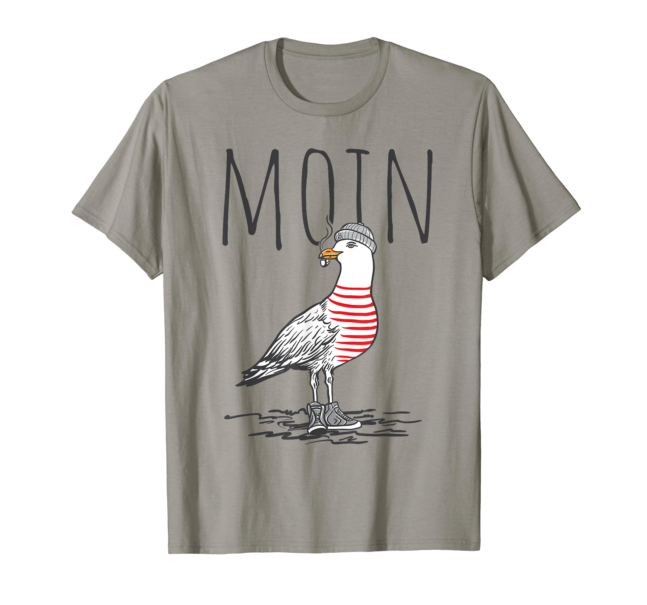Moin Digga Spruch I Möwe Vogel See Meer Segeln T-Shirt : Amazon.de: Fashion