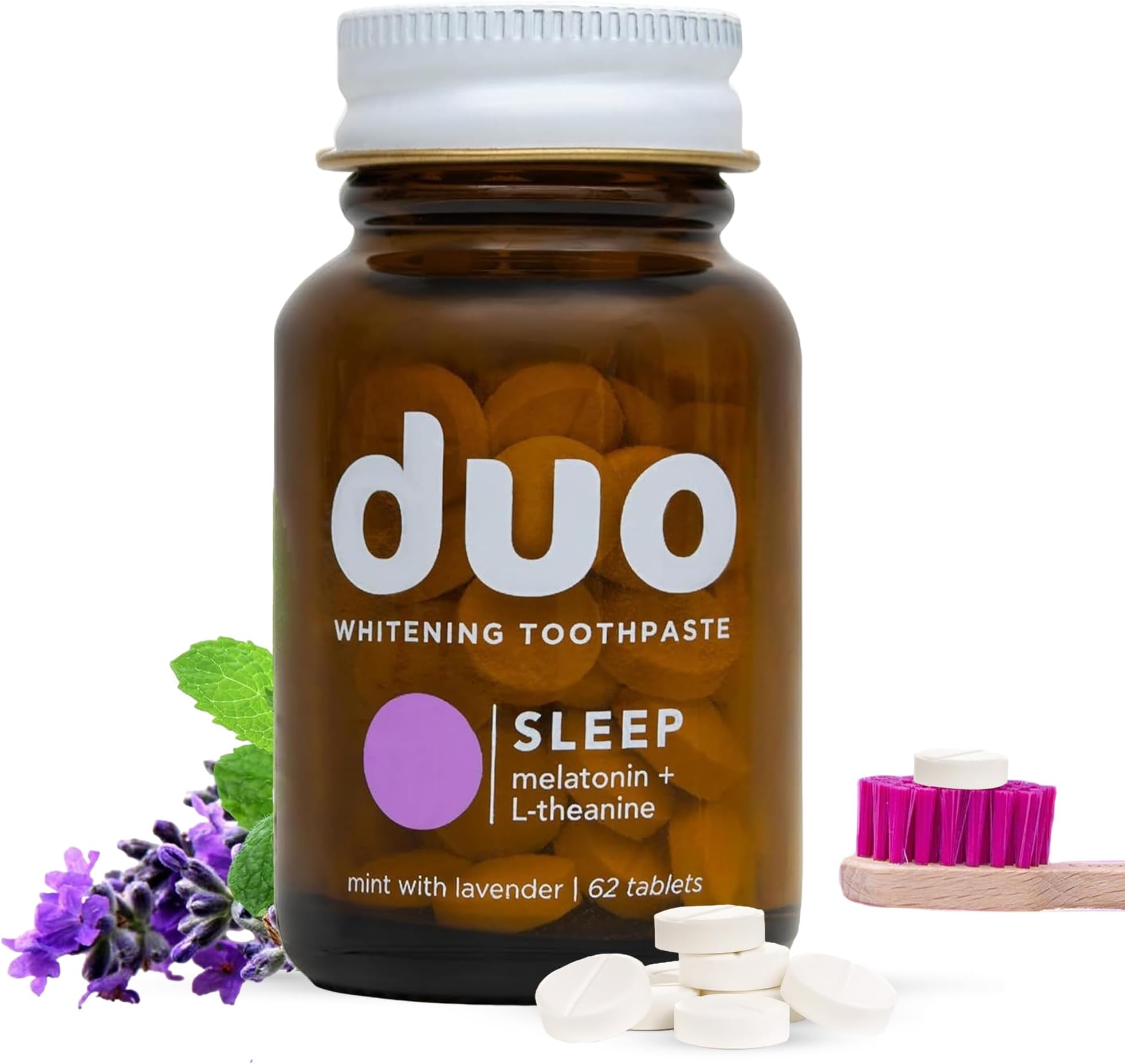 Amazon.com : Duo Sleep Toothpaste Tablets | Melatonin w/Nano ...