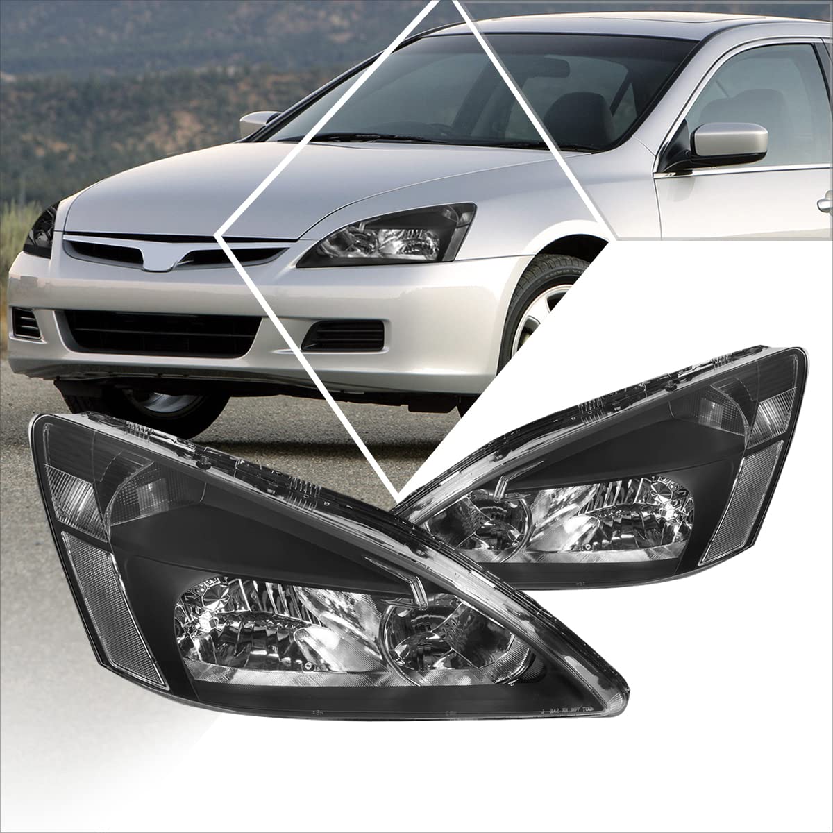 アウトレットで購入 PM PERFORMOTOR PMHL-HACC-0307-OH-BCブラックハウジング/クリアコーナーヘッドライト ...