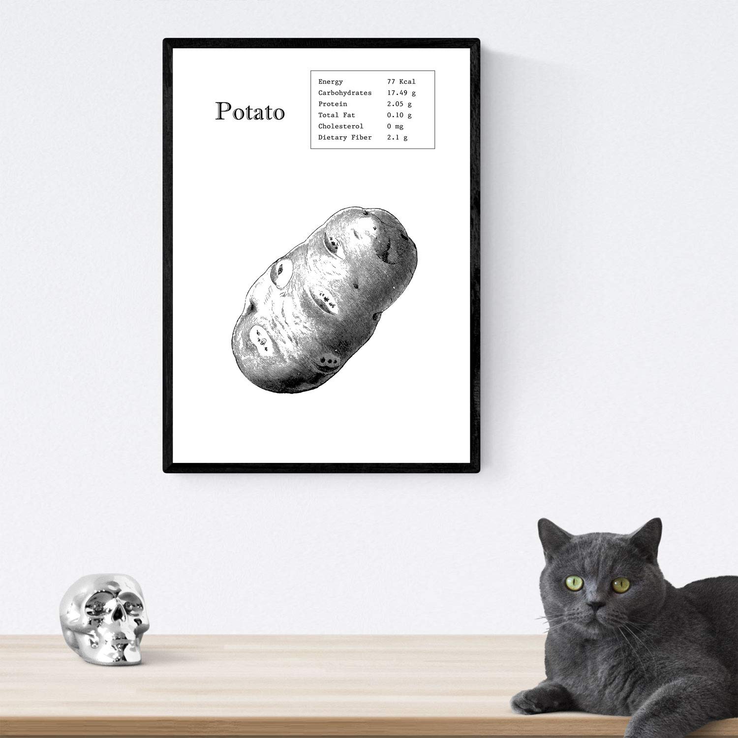 Nacnic Potato Poster Sheets of fruits and vegetables in English. A4 ...