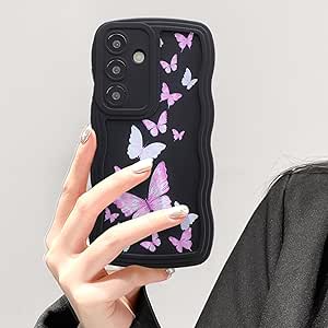 Amazon.com: UEEBAI Butterfly Wave Case for Samsung Galaxy A16 4G/5G Phone Case, Cute Wave Frame ...