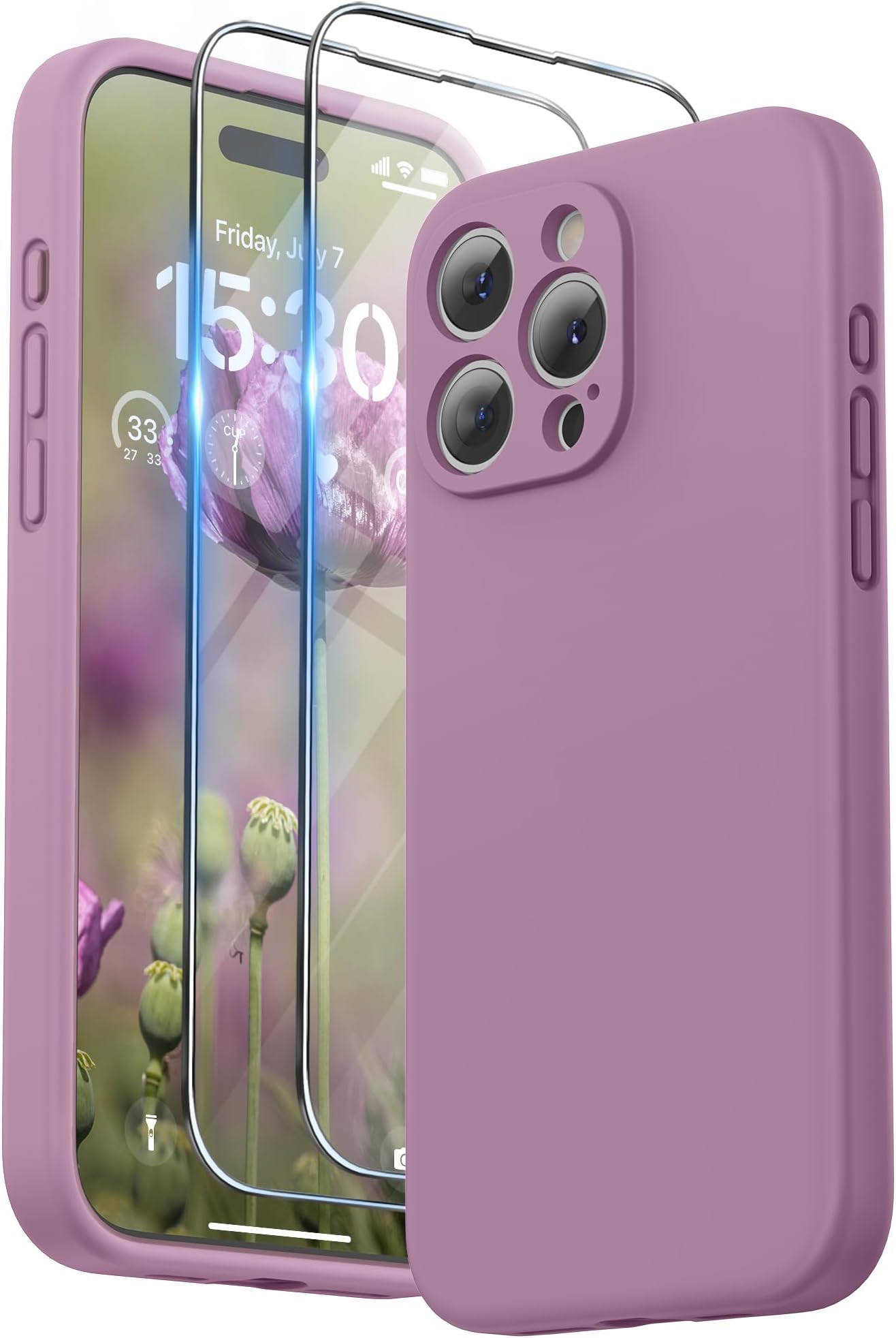 SURPHY Funda para iPhone 15 Pro MAX Case con Protector de Pantalla ...