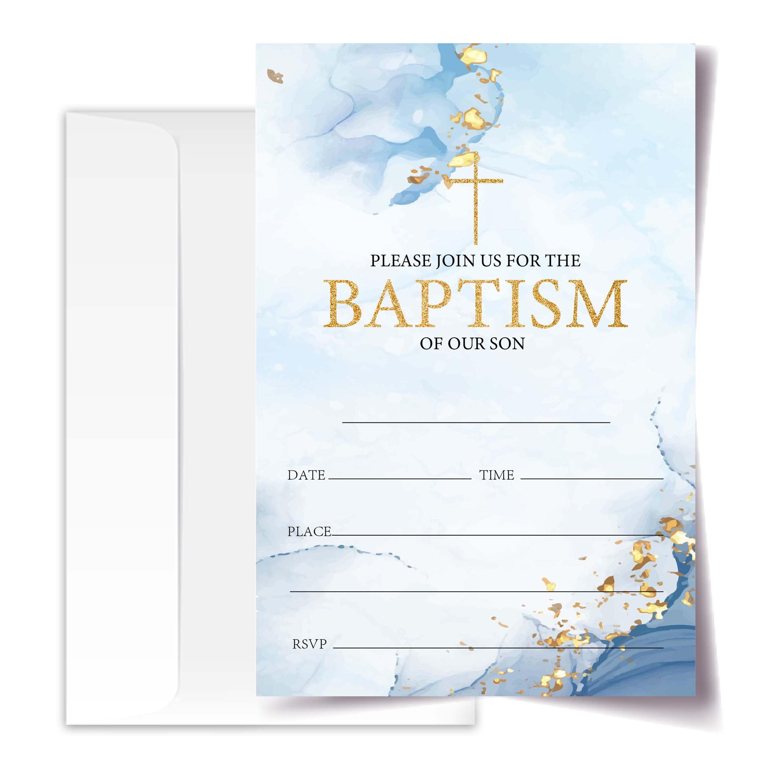 Boy Baptism Card Template