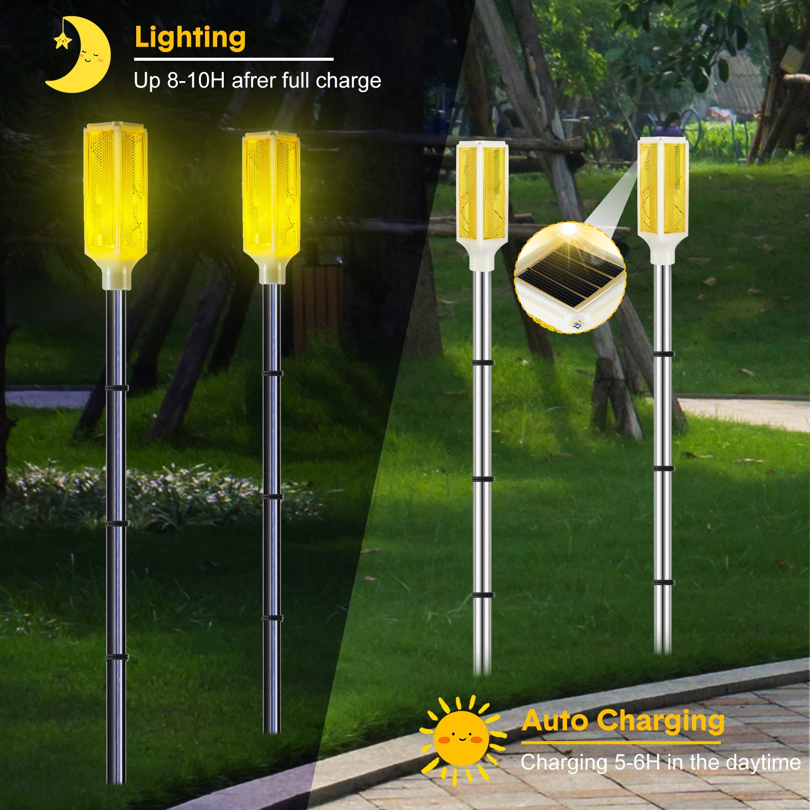 Solar Driveway Reflectors Poles Amazon.com : Macarrie 6 Pcs Solar