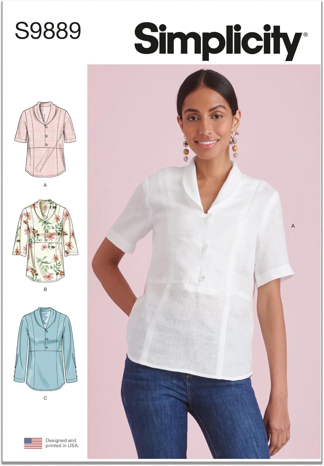 Amazon.com: Simplicity Misses' Raised Waist Tops Sewing Pattern Packet ...
