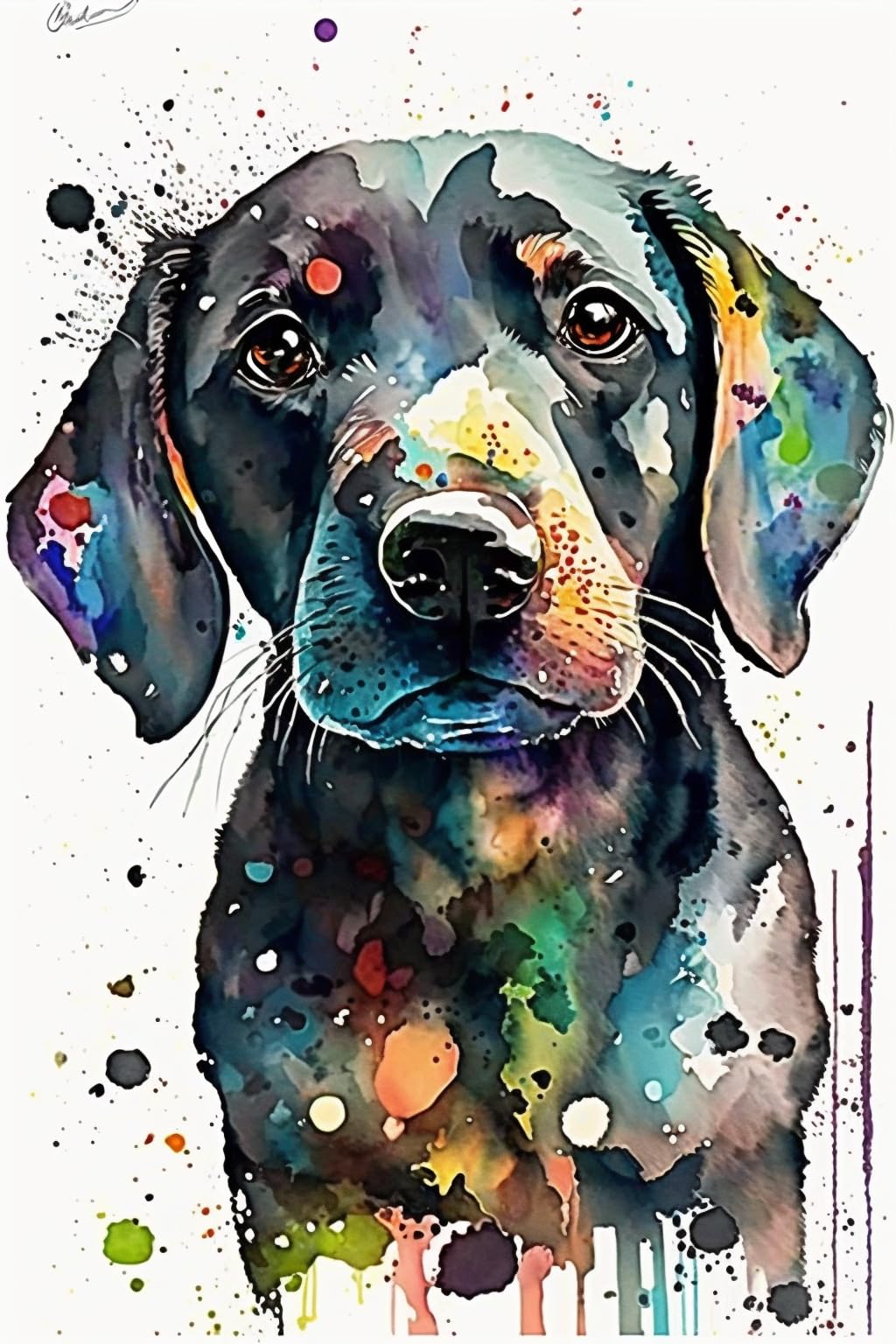 Colorful Ink Splatter Art