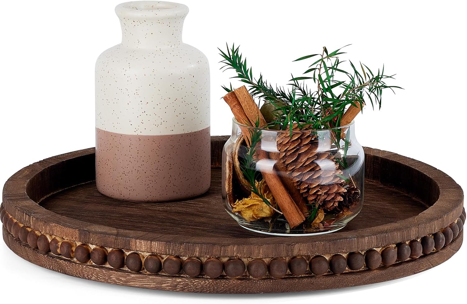 Amazon.com: SimpleArt Wooden Serving Decorative Tray, Coffee Table Tray ...