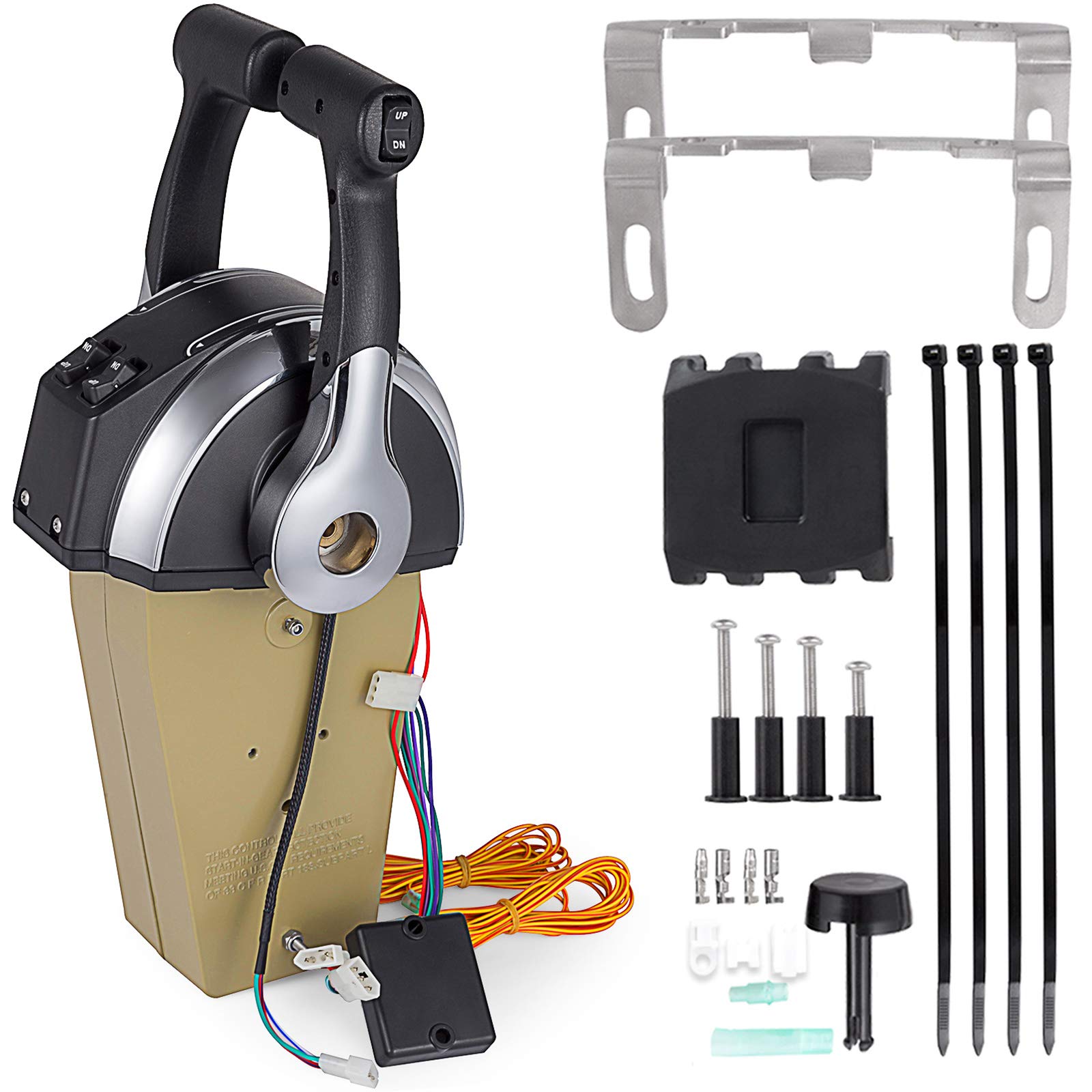 Mophorn Twin/Dual Engine Console Remote Control 8M0041426 Boat Throttle ...