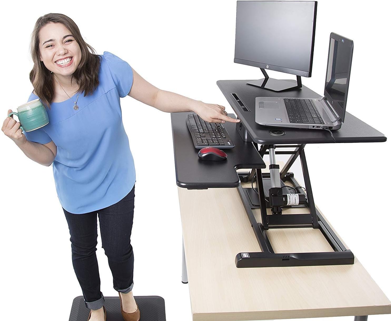 Buy Stand Steady Flexpro Hero Power | Electric Standing Desk Converter ...