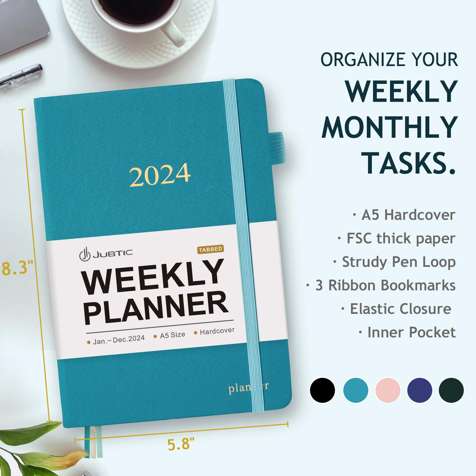 Snapklik.com : JUBTIC 2024 Planner, 2024 Weekly And Monthly Planner