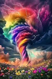 Amazon.com: Puzzles for Classroom Decor Colorful Tornado-Jigsaw Puzzles ...