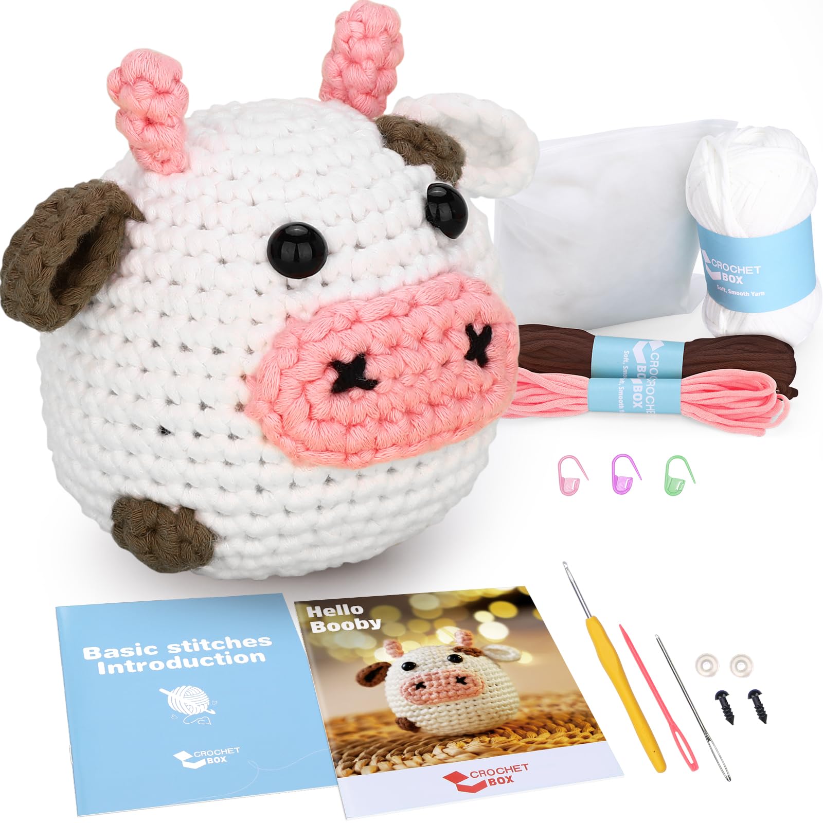 Buy IBBWBBeginner Crochet Kit for Adults,with Pre Started Tape,Include ...