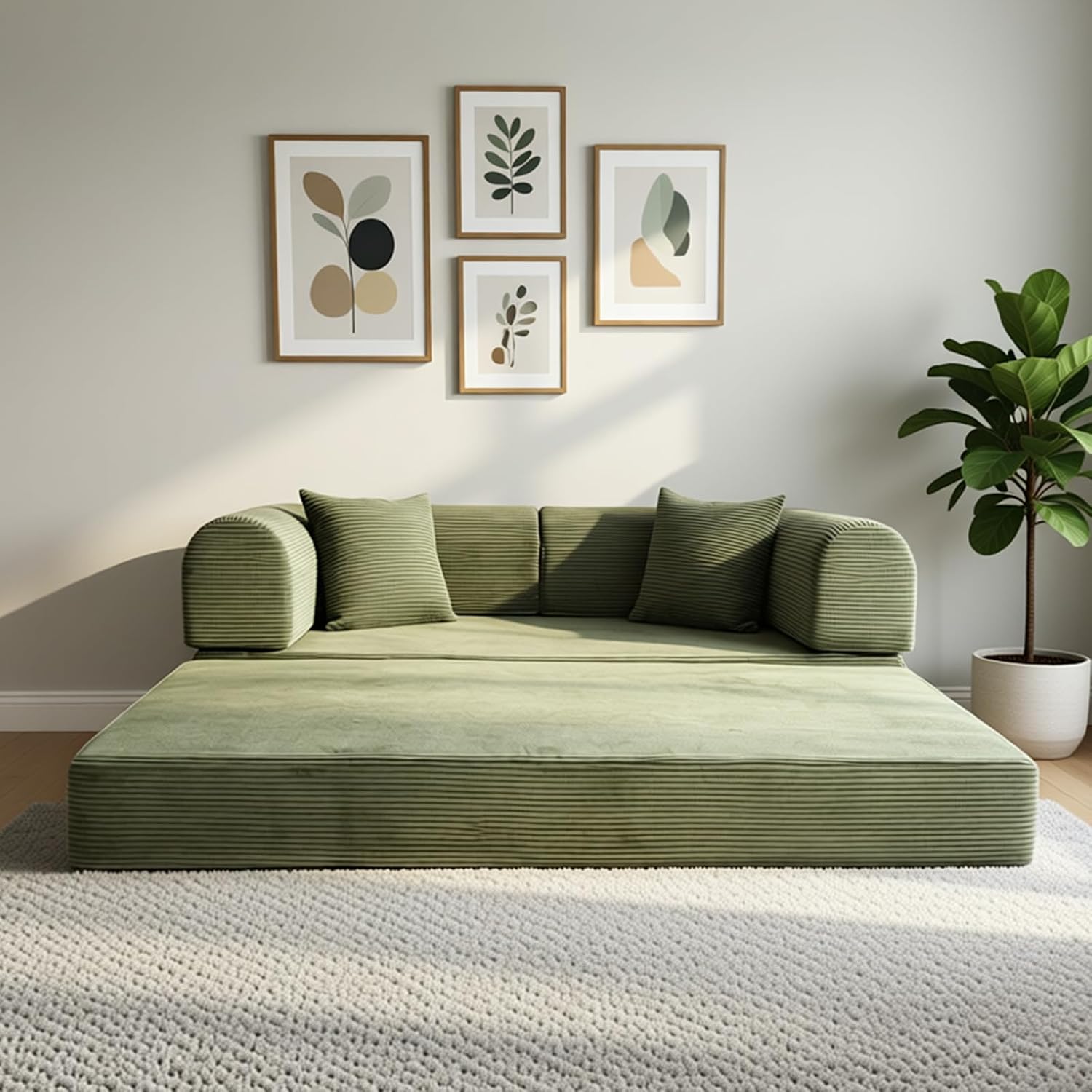 Amazon.com: Folding Convertible Sofa Bed, Foldable Pull Out Sofa Bed ...