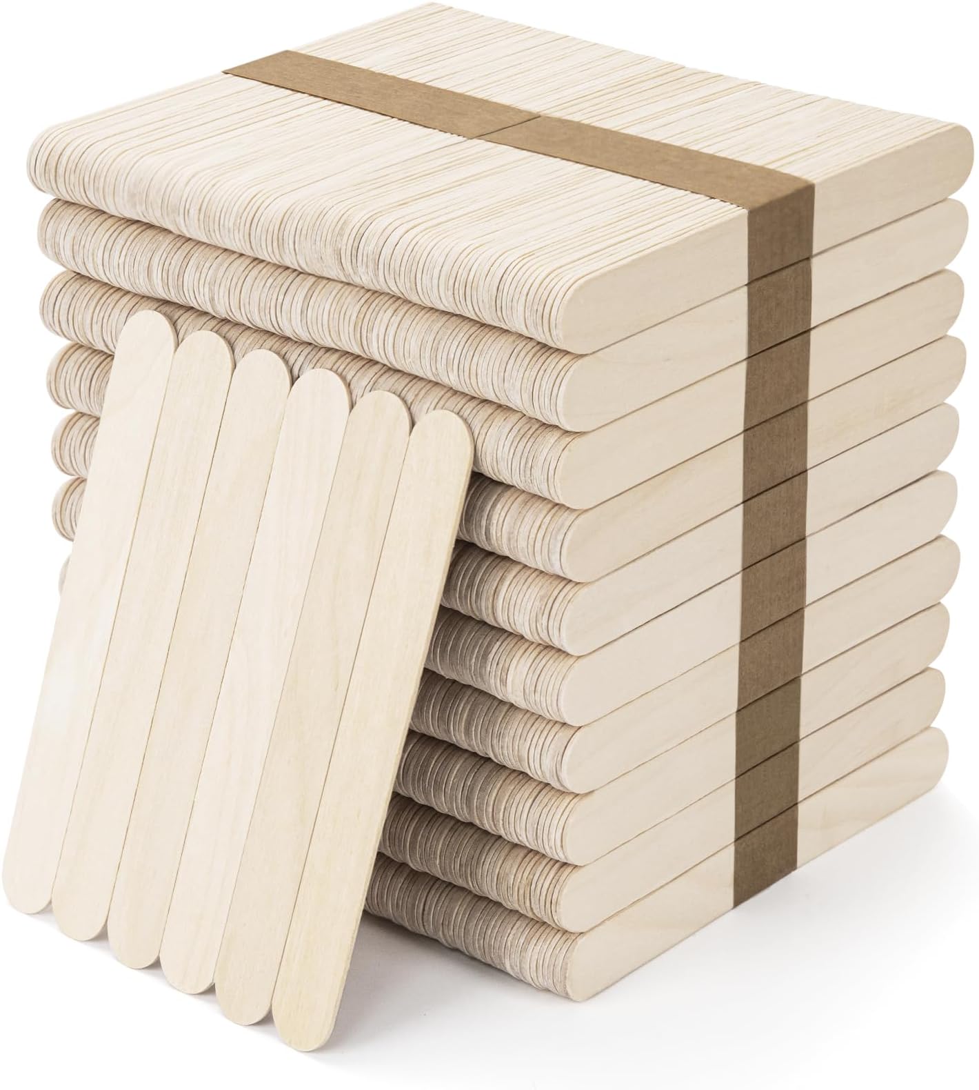 Amazon.com: KTOJOY 6” 50 Pcs Colored Jumbo Wooden Craft Sticks Wooden ...