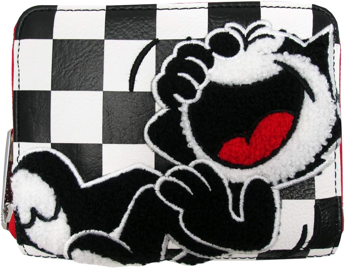 Loungefly x Felix the Cat Checkered Small Zip-Around Wallet at Amazon ...